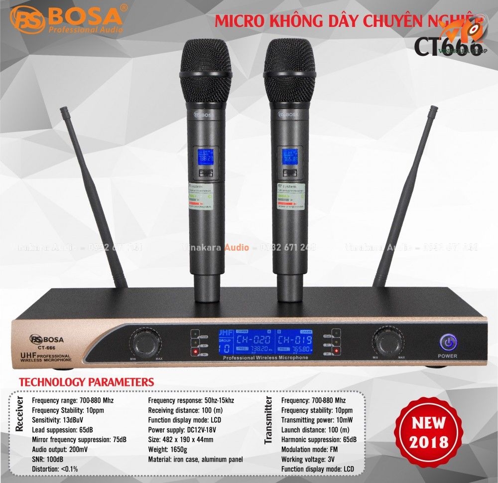 MICRO KHÔNG DÂY BOSA CT666 | Vinakara.com