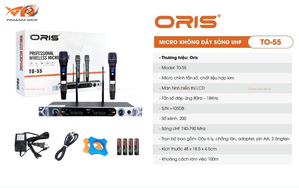 Micro không dây cao cấp chính hãng ORIS T0-55 | Vinakara.com