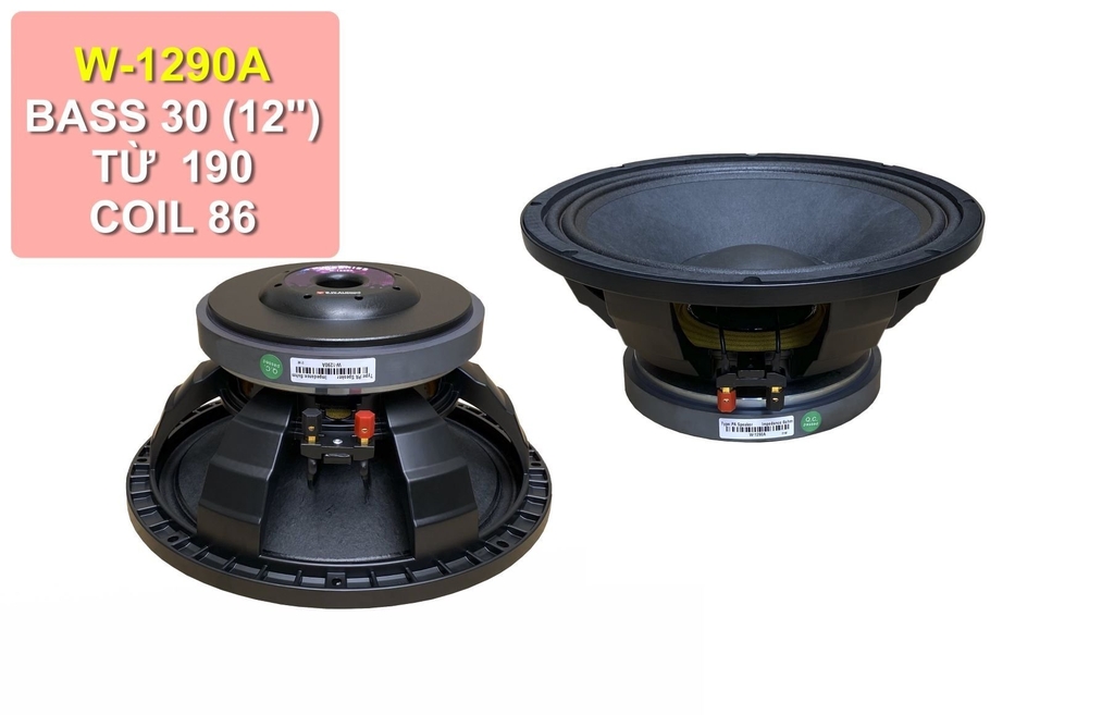Loa Bass Rời BW W-1290A 30 3 Tấc | 30cm Từ 190 Coil 86, 600W | Vinakara.com