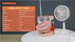 Quạt sạc gấp gọn NANOCO NFF1617W- NFF 1617P (trắng -hồng ) | CÔNG TY ...