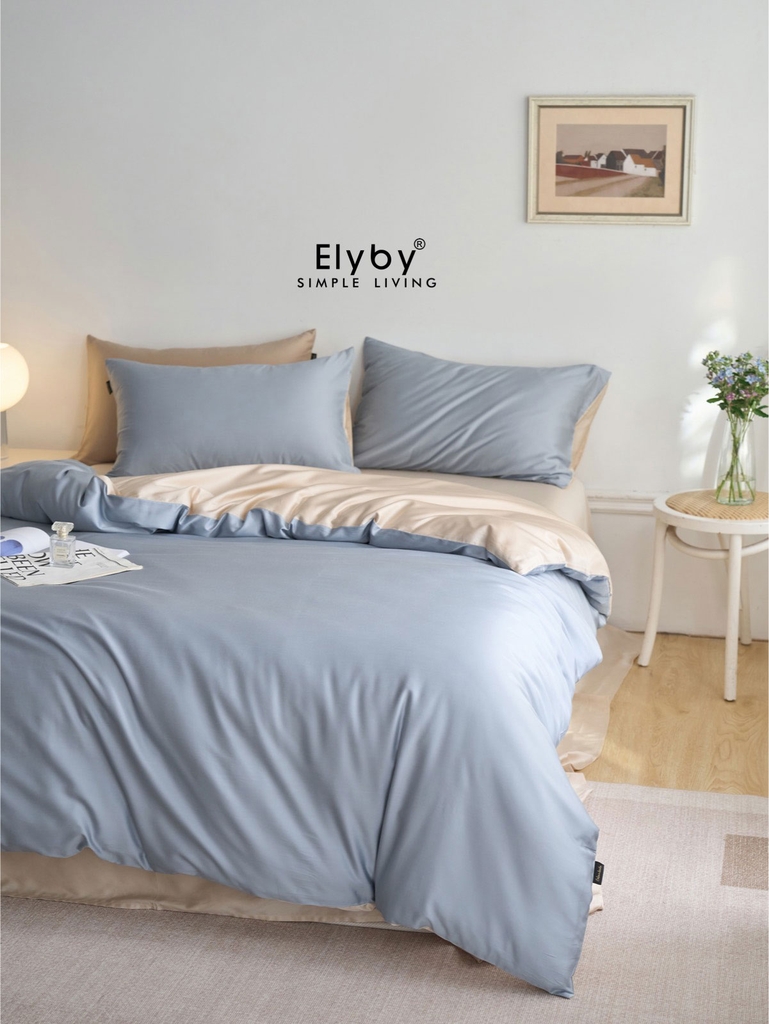CLASSIC BLUE - Tencel Pima Chăn Ga Gối Elyby Simple Living