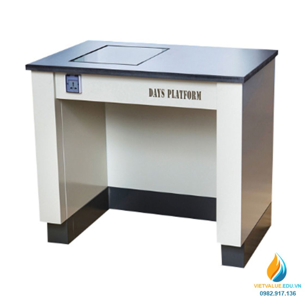 Bàn thép chìm phòng thí nghiệm mặt bàn mạ kẽm 1mm VIETVALUE