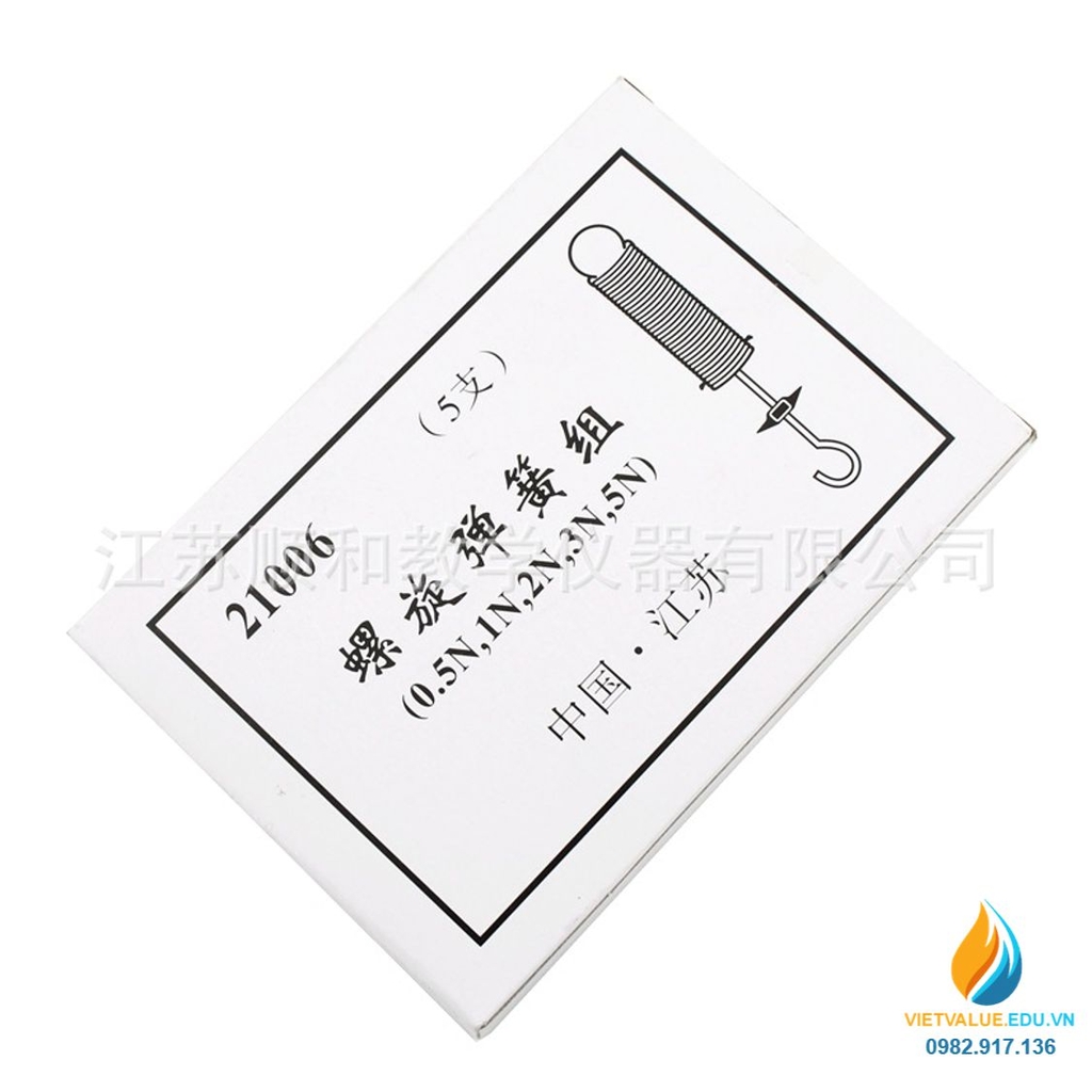 Bộ 5 lò xo thí nghiệm cơ học, độ cứng 5N, 3N, 2N, 1N, 0.5N VIETVALUE
