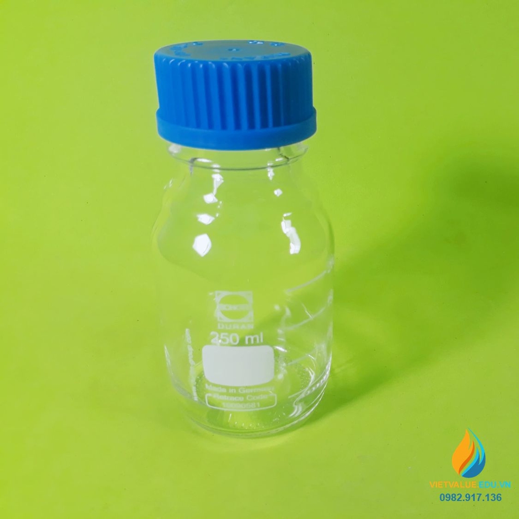 Chai trung tính Shott Duran–Đức, nắp vặn xanh, dung tích 250ml VIETVALUE