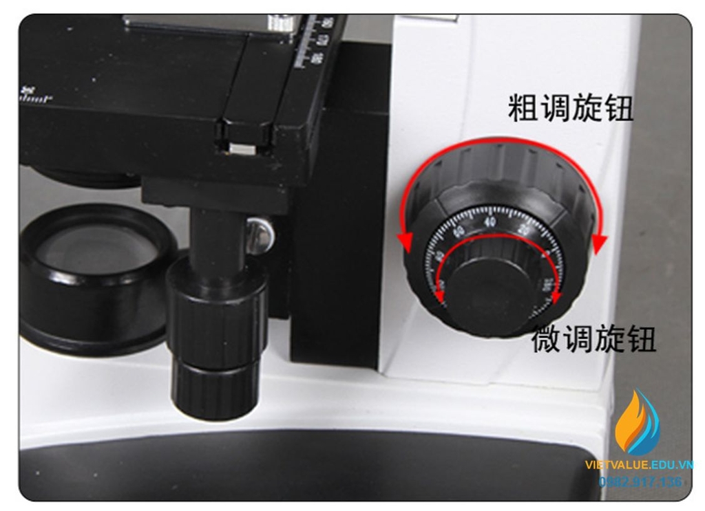 Kính hiển vi 2 mắt XSP-2CA, độ phóng đại 1600 lần, nguồn sáng đèn LED VIETVALUE