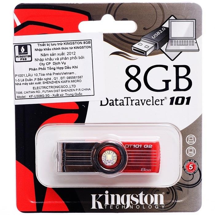 USB Kingston DT101G2 8GB - USB 2.0 | ducchinhpc