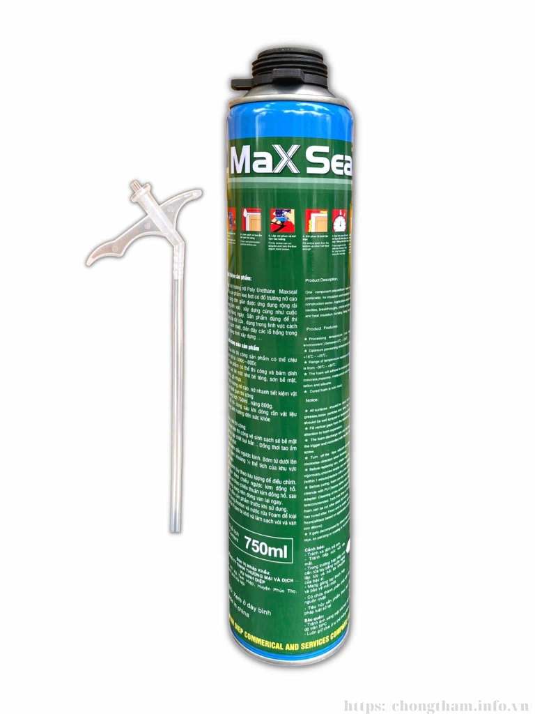 Maxseal 3F - Keo bọt trương nở PU (Foam xịt) | USS Việt Nam