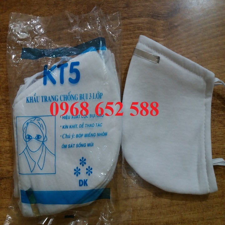 Khẩu trang KT5 | Khẩu trang kháng khuẩn | Khẩu trang chống bụi 3 lớp | Bảo Hộ Lao Động Bảo Châu