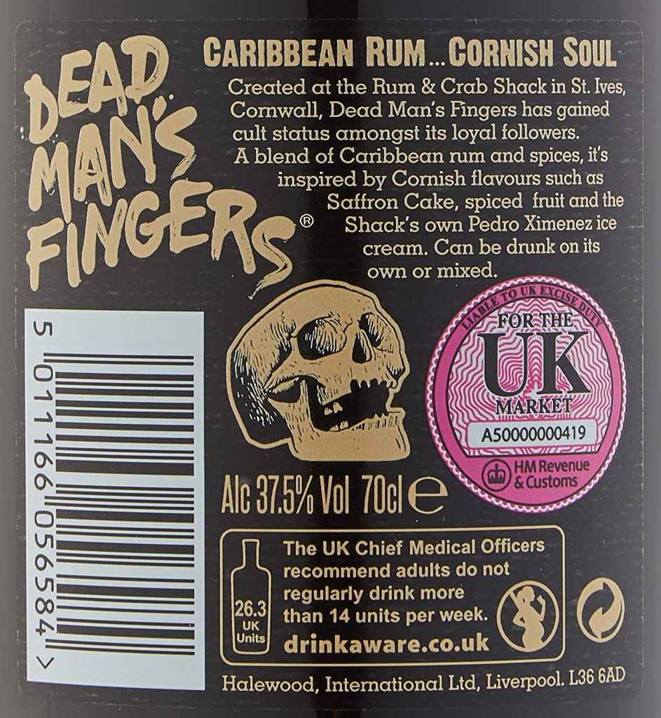 Dead Man's Fingers Spiced Rum barrevo.com