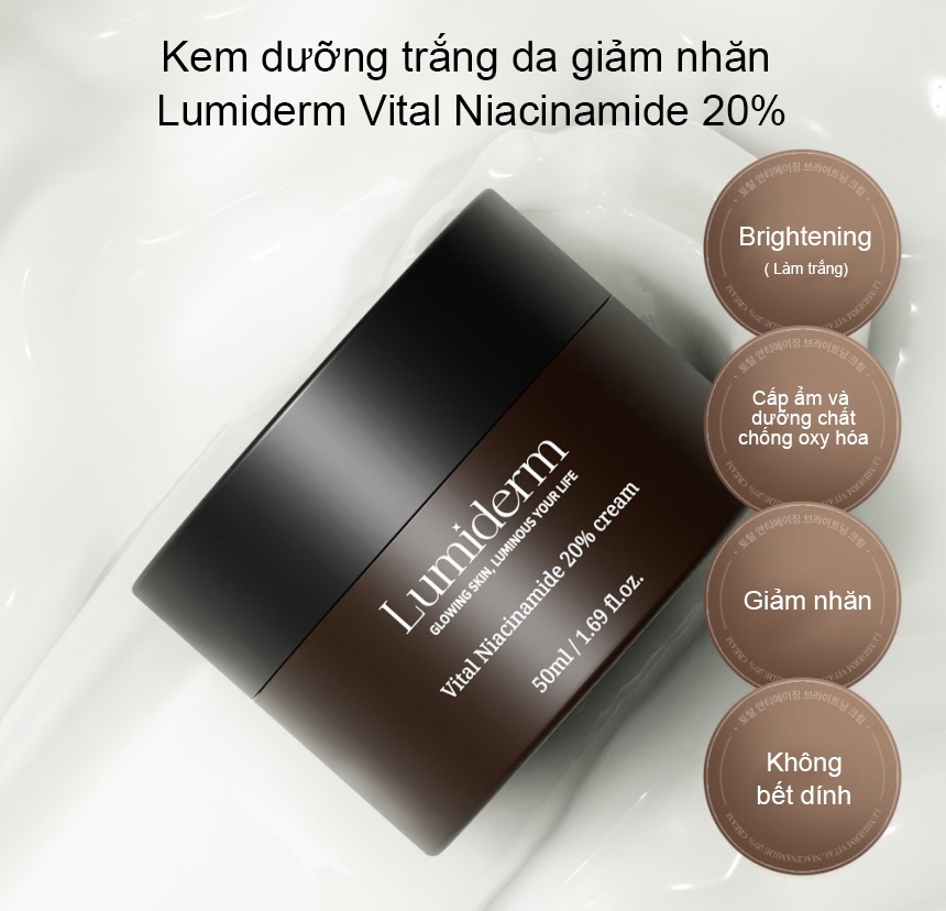 Kem dưỡng trắng da Lumiderm Vita Niacinamide 20% Cream | HAN KANG ...