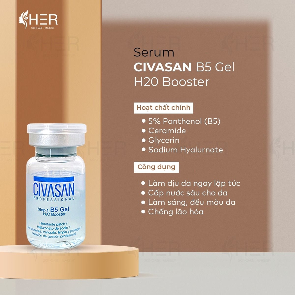 Serum B5 Dưỡng Ẩm và Phục Hồi Civasan B5 Gel H20 Booster 5x5ml ( Cam ...