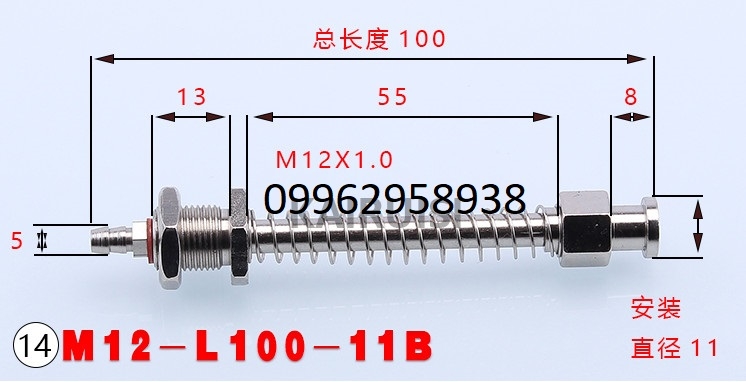 Cọc hút khí TS-11, ren cố định M10 dài 15mm. CÔNG TY TNHH KORESU