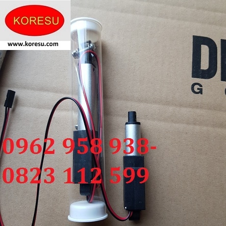 Xi lanh mini nâng hạ DC12v, hành trình 75mm, HY-05, CÔNG TY TNHH KORESU