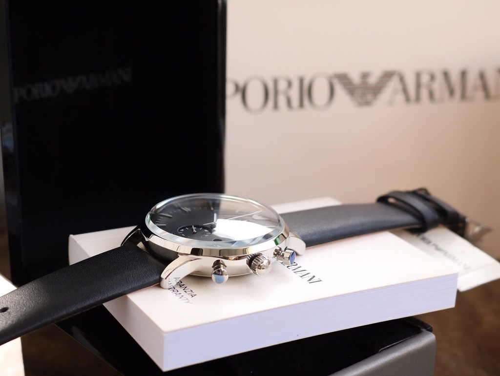 Đồng hồ Nam Emporio Armani AR0397 - Quartz - Dây da - 43mm KUNKUN WATCH