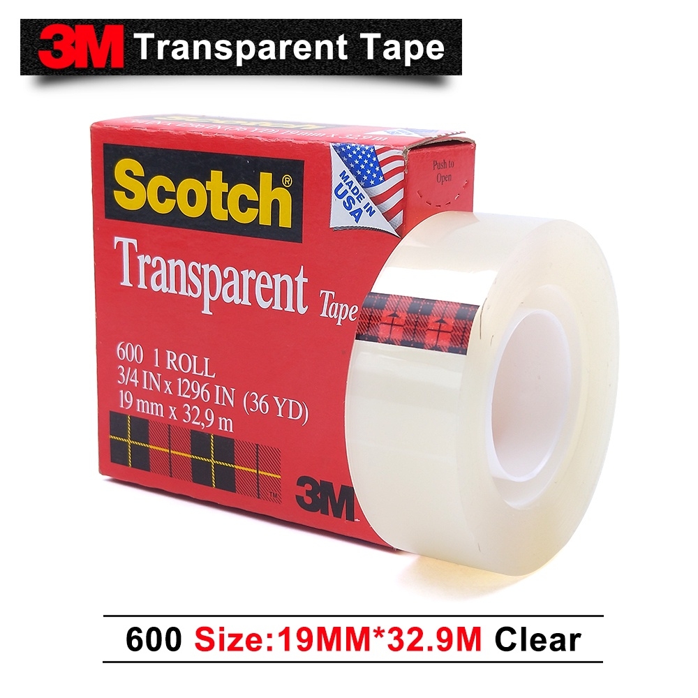 Băng keo trong suốt chuyên dụng thử mực, thử sơn 3M Scotch 600 SB-600-34 - kích thước 3/4 in, ko ...