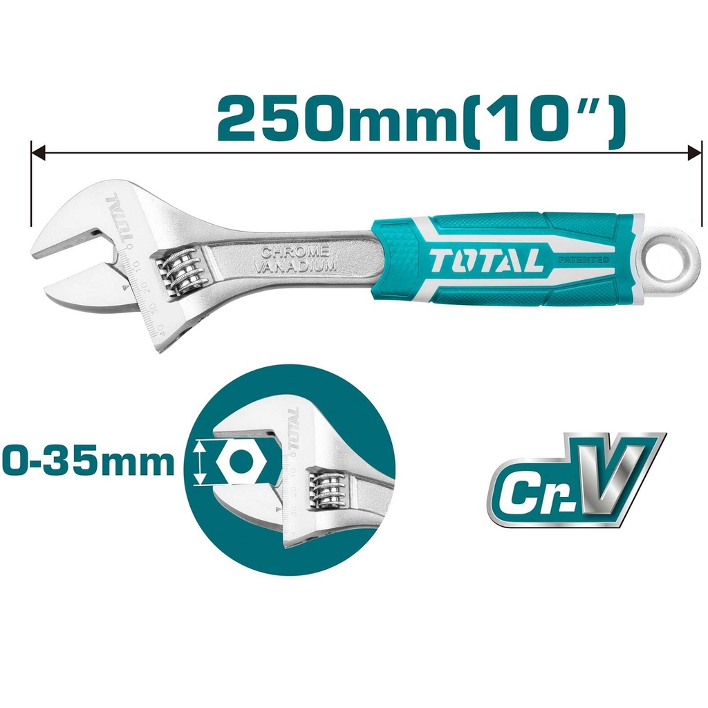 Mỏ lết làm từ thép mạ crom có khóa 6 inches - 10 inches TOTAL ...