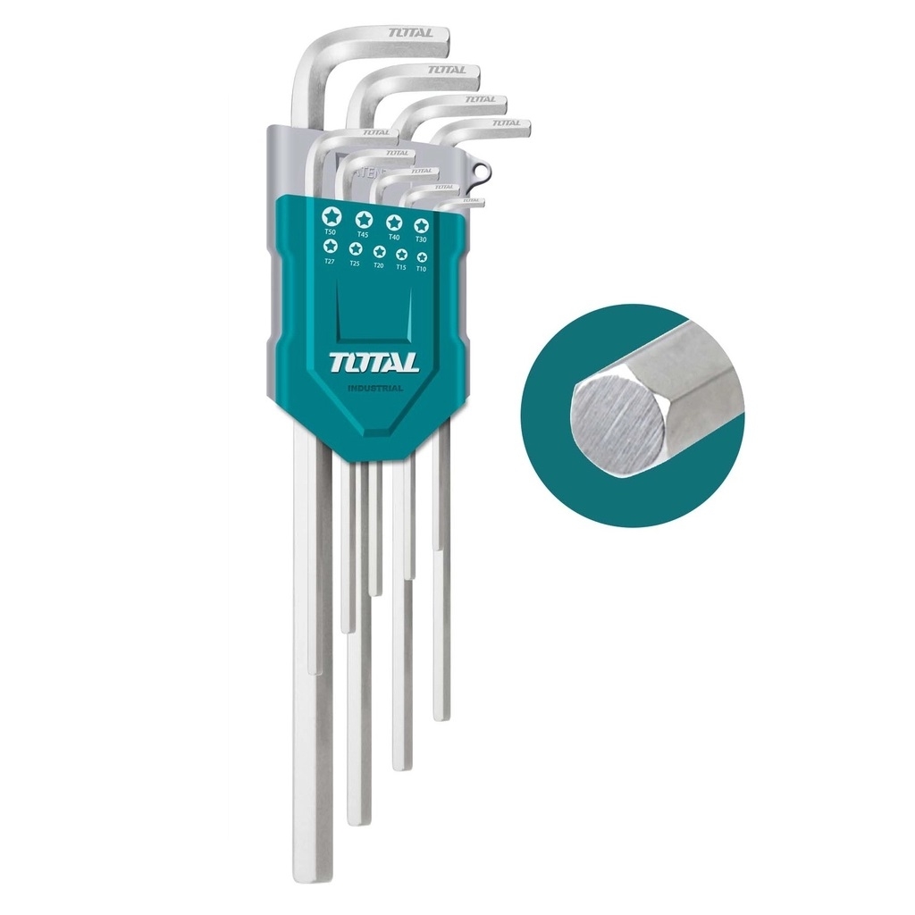 Bộ 9 chìa lục giác 1.5mm - 10mm đa năng TOTAL THT106191 - Nhỏ gọn, chất ...