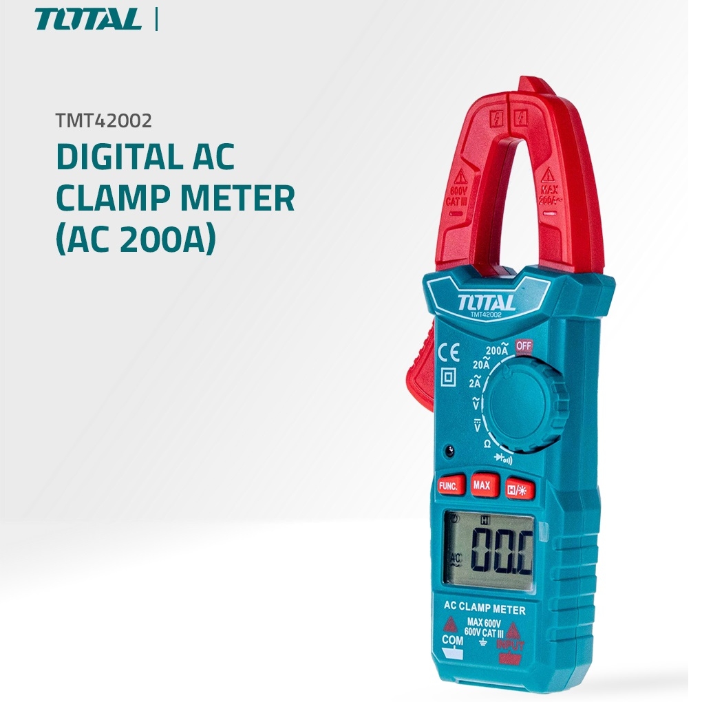 Đồng hồ kềm đo điện ampe AC kỹ thuật số TOTAL TMT42002 - độ chính xác ...