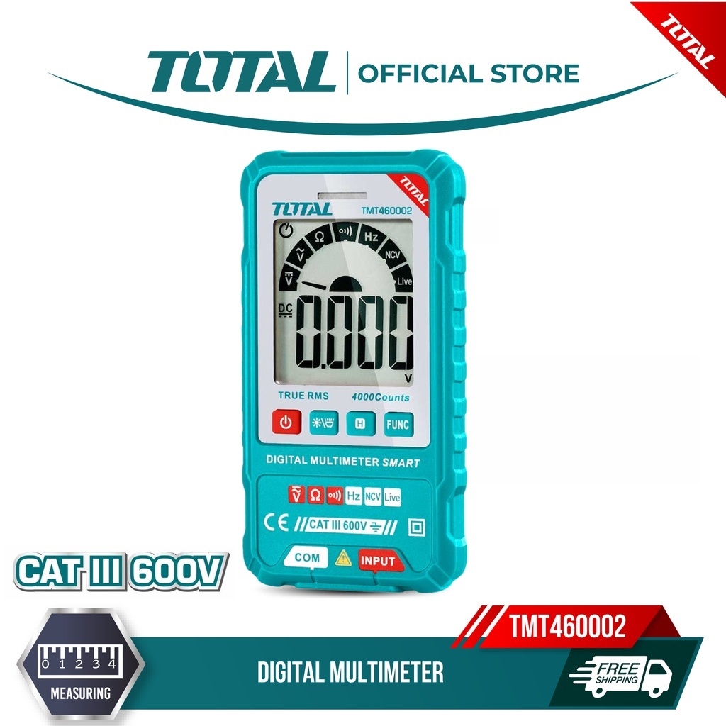 Đồng hồ đo điện vạn năng TOTAL TMT460002 - độ chính xác cao, màn hình ...