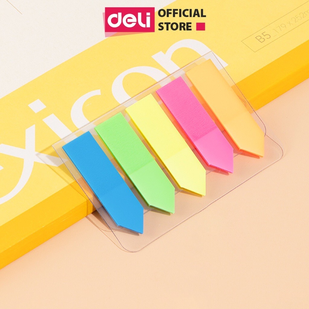 Giấy notes Deli A1062 mũi tên, giấy nhớ, giấy ghi chú, văn phòng phẩm