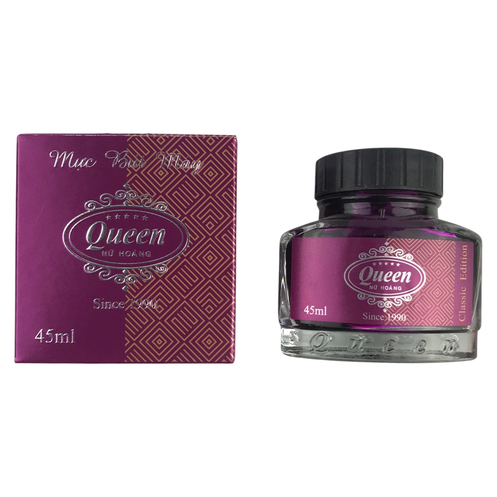 Mực bút máy Queen FPI02 45ml, mực viết lá tre, văn phòng phẩm