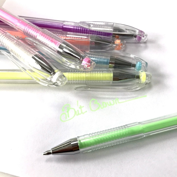 Bút gel Crown Hi-Jell HJR-500P, bút nước, viết mực nước, văn phòng phẩm