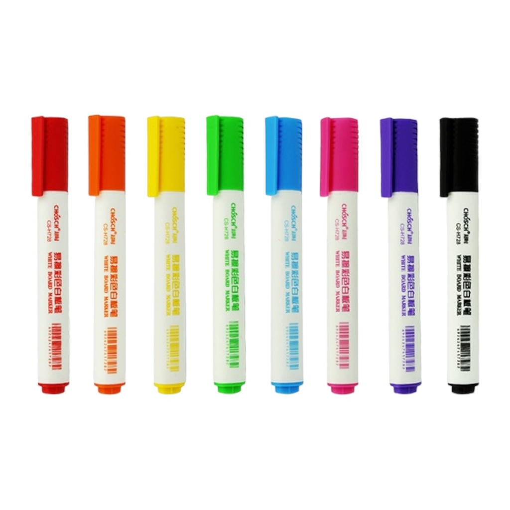 Bút lông bảng Chosch CS-H728 8 màu, viết lông bôi được, văn phòng phẩm
