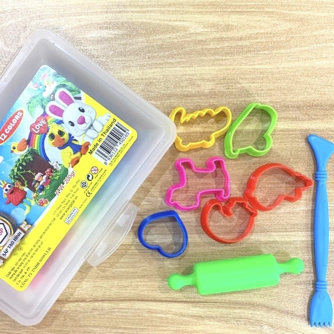 Đất nặn Gstar GS12 200P 12 màu, đất sét, đất nặn thơm, văn phòng phẩm