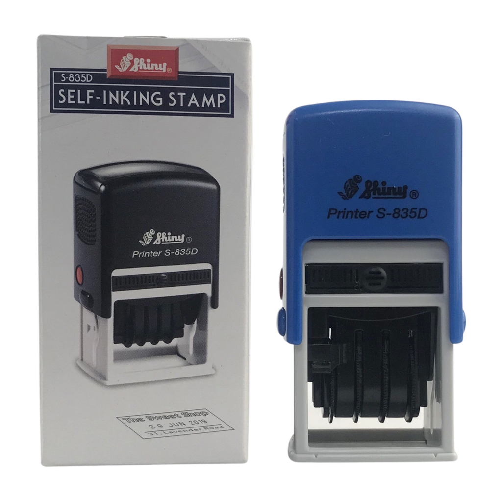 Dấu date, dấu ngày tháng năm, dấu Shiny S835D, thẻ mực Shiny S835D