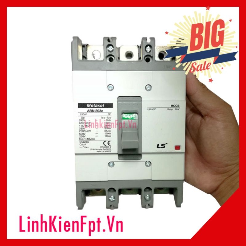 APTOMAT Át khối 3 Pha MCCB LS 3P ABN203C 200A | linhkienfpt