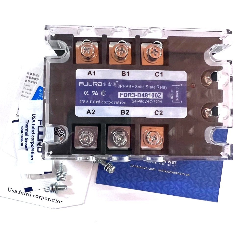 Rơ le bán dẫn DC-AC 3 pha SSR 100A FDR3-A60D100 100A / chính hãng FULRD ...