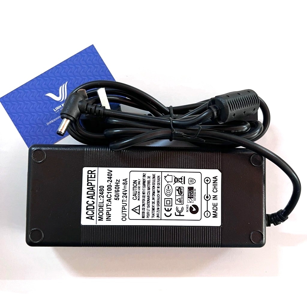 Nguồn adapter 24V 8A chuẩn giắc 5.5-2.1mm / (đủ công suất) | Công ty cổ ...