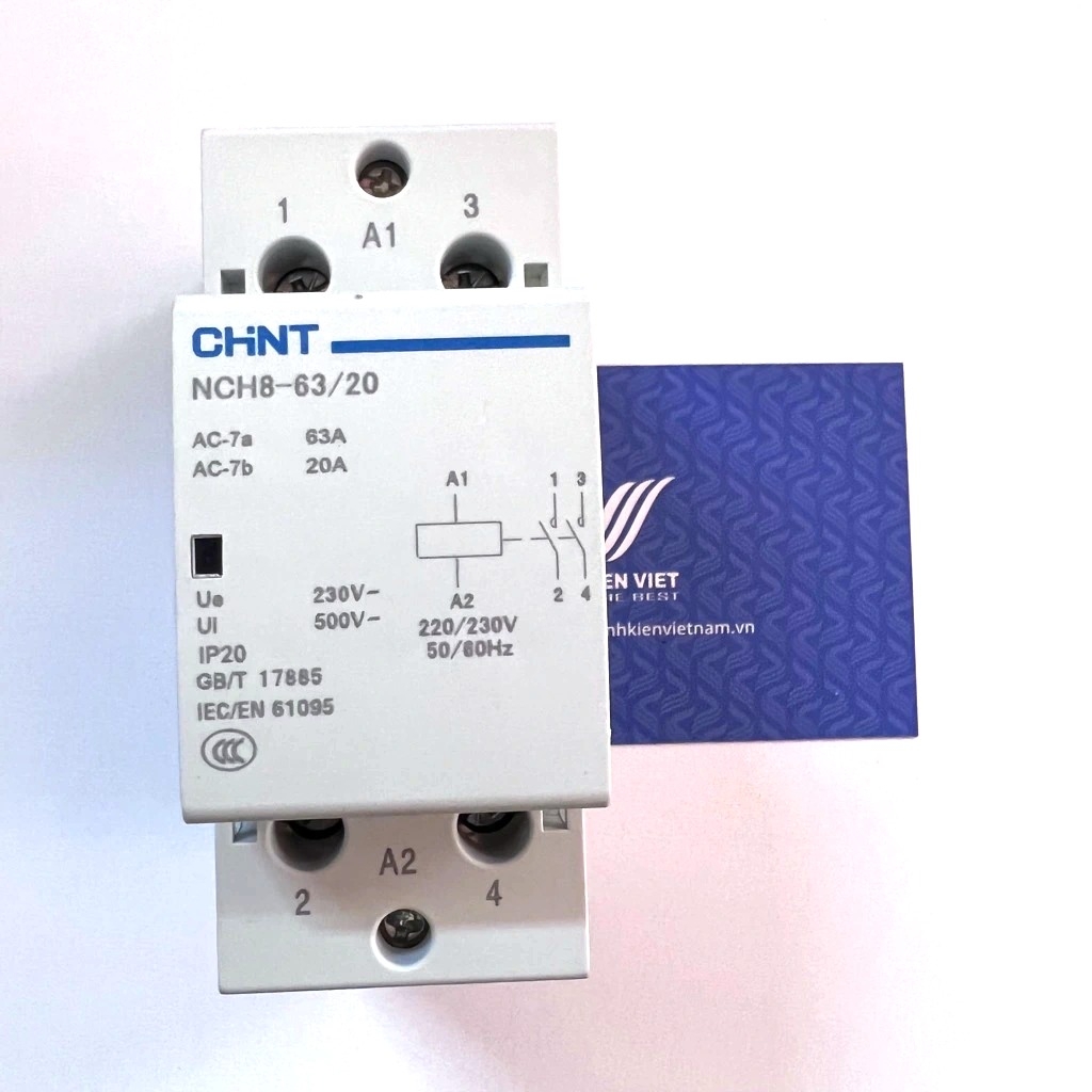 Khởi động từ 1 pha NCH8-63/20 63A 2NO 220V / chính hãng Chint / tiếp điểm thường mở - B3H12 ...