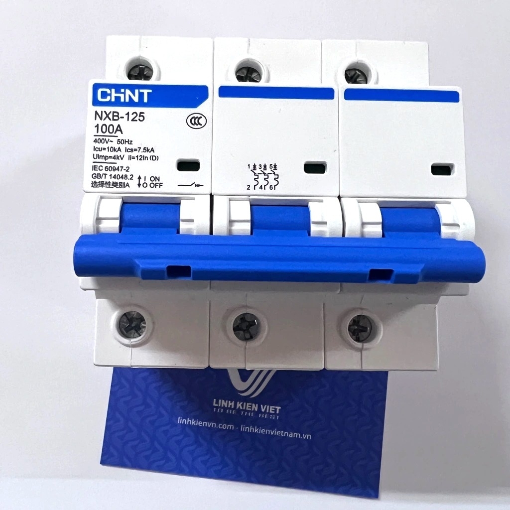 Át điện MCB 3 pha 100A NXB-125 C100 / chính hãng Chint /Aptomat MCB 3P 100A Chint NXB-125 | Công ...