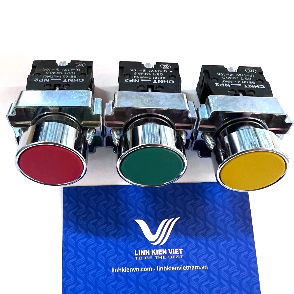 Nút nhấn nhả thường mở NP2-BA31 22mm màu xanh / chính hãng Chint ...