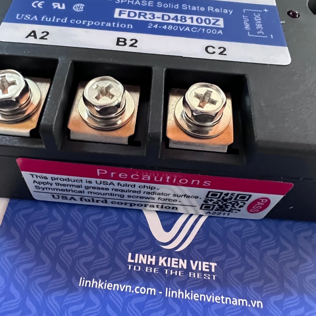 Rơ le bán dẫn DC-AC 3 pha SSR 100A FDR3-D48100Z chính hãng FULRD | Công ...
