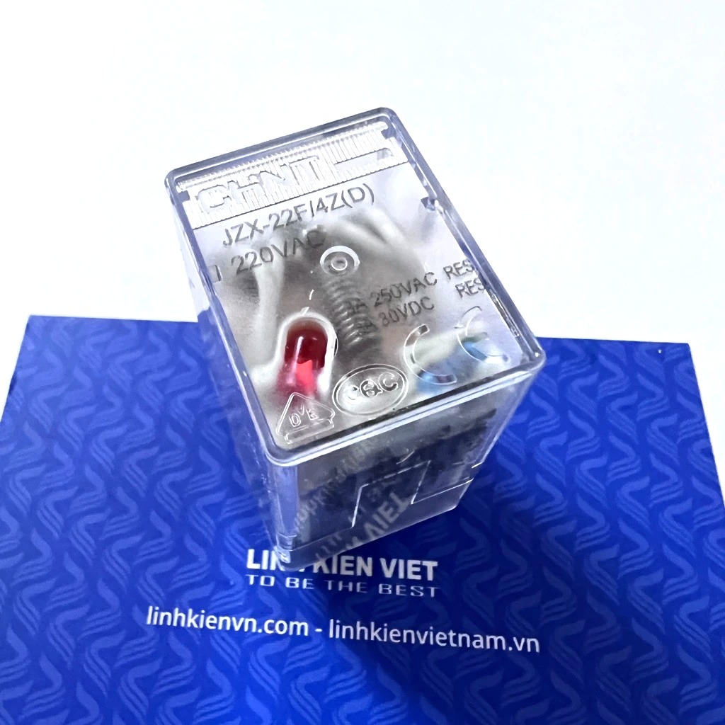 Rơ le trung gian 220V 5A JZX-22F(D)/4Z 14 chân / chính hãng Chint / tương tự Relay MY4N - D2H20 ...