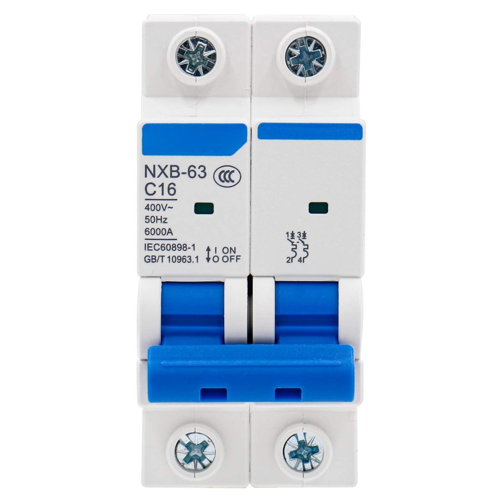 Át điện MCB 2 pha 16A NXB-63 C16 / chính hãng Chint /Aptomat MCB 2P 16A Chint NXB-63 | Công ty ...
