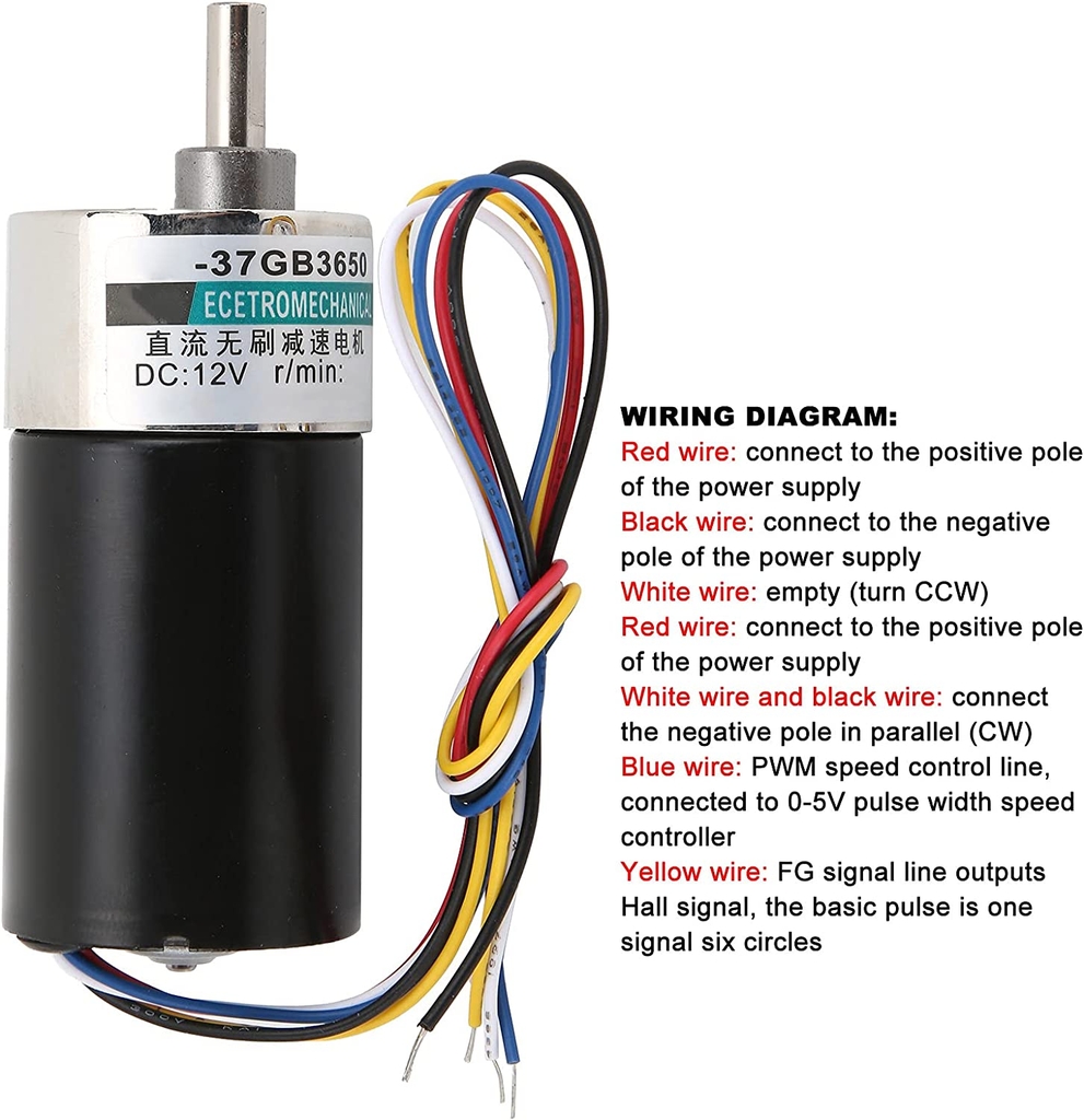 Động cơ giảm tốc BLDC không chổi than XD-37GB3650 24V 30W 10RPM / motor ...