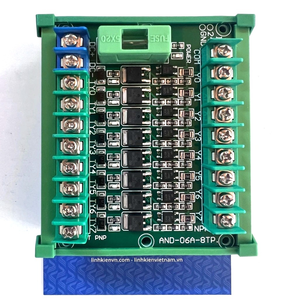 Bo mạch mosfet PNP 8 kênh AND-06A-8TP cho PLC có cài ray / Module điều ...
