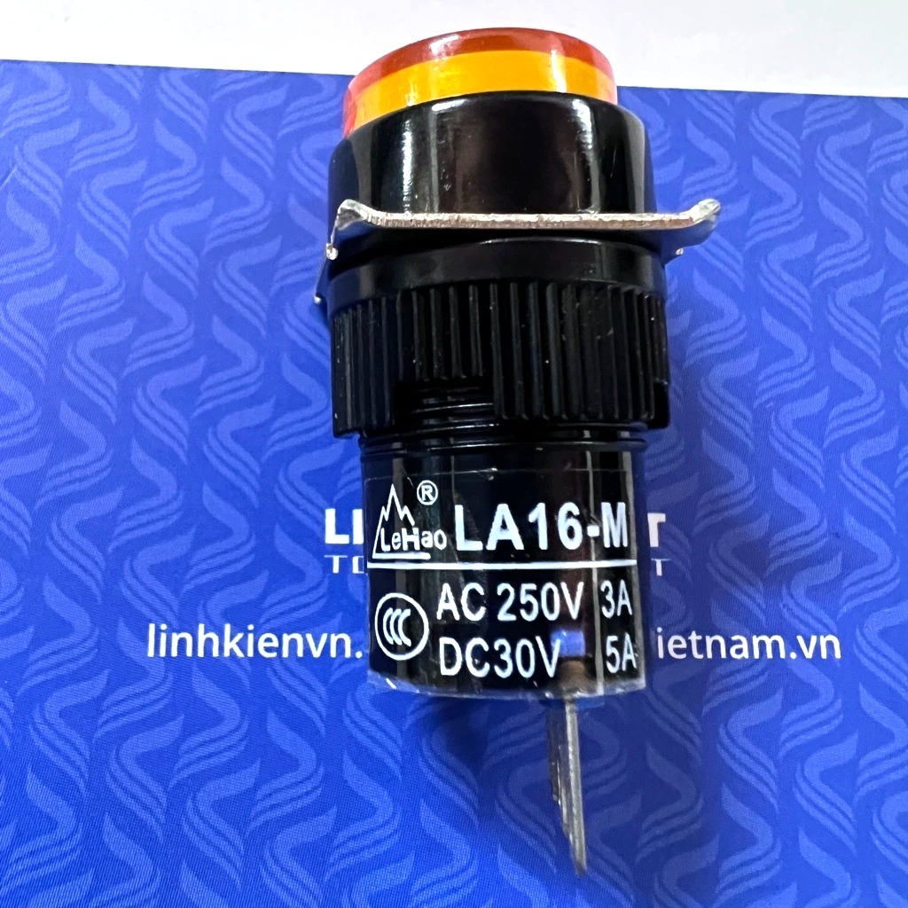 Nút nhấn nhả LA16-M 16mm 3 chân màu vàng / AB6-M - D6H11 | Công ty cổ phần Linh Kiện Việt Nam
