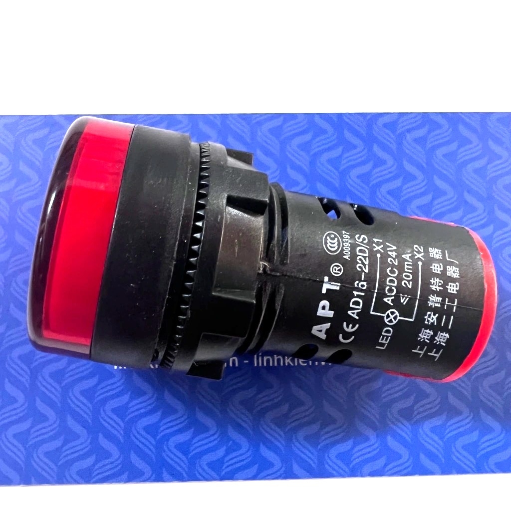Đèn led 24V AD16-22DS đỏ / Led lắp tủ điện 24V AD16-22D/S màu đỏ - G5H ...