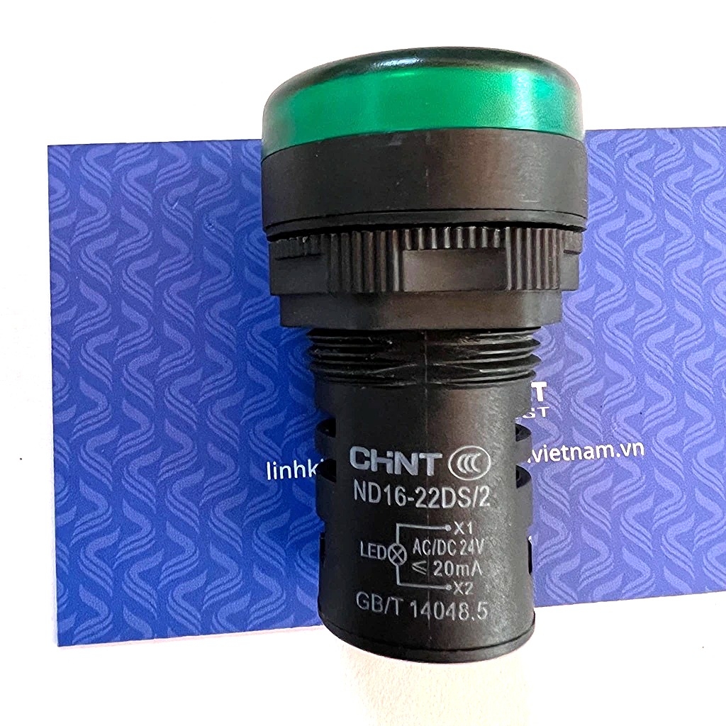 Đèn tủ điện 24V 22mm màu xanh ND16-22DS/2 / chính hãng Chint - K5H7 | Công ty cổ phần Linh Kiện ...