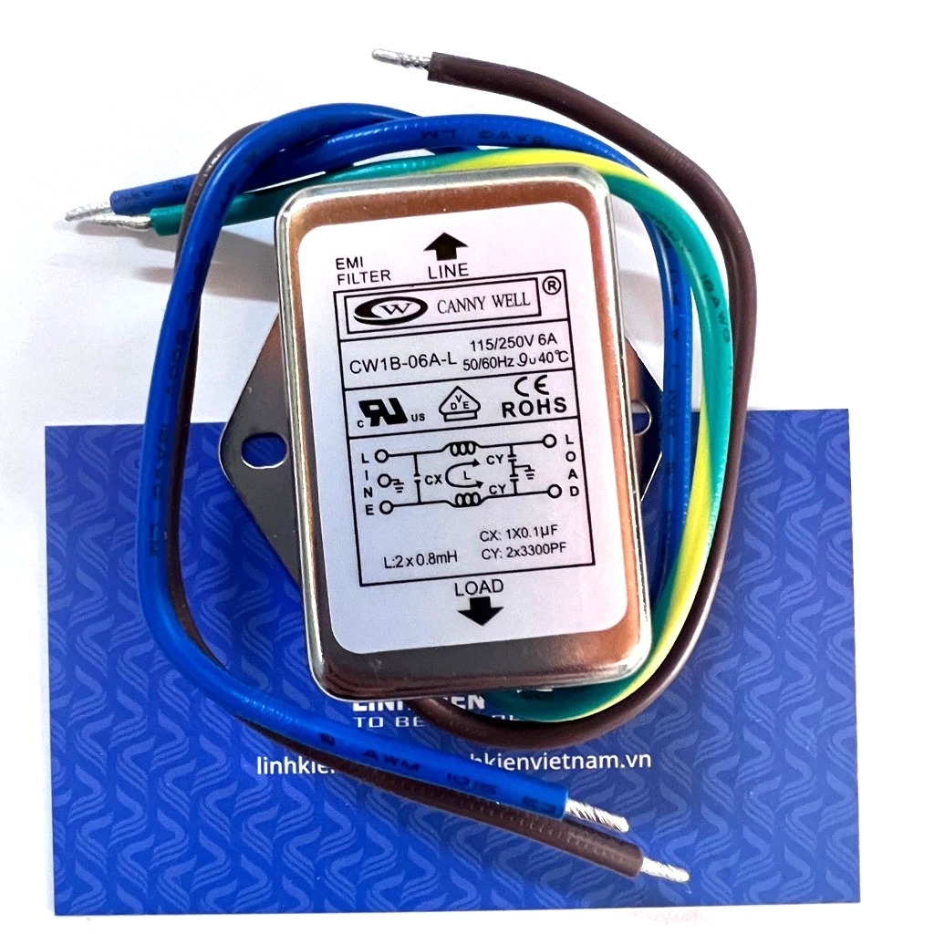Bộ Lọc nguồn EMI 6A CW1B-06A-L / chống nhiễu 1 pha chính hãng CANNYWELL - B9H14 | Công ty cổ ...