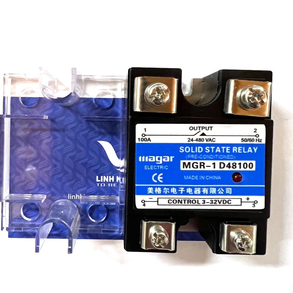 Rơ le bán dẫn SSR MGR-1 D48100 100A 480V điều khiển 3-32VDC / Relay bán ...