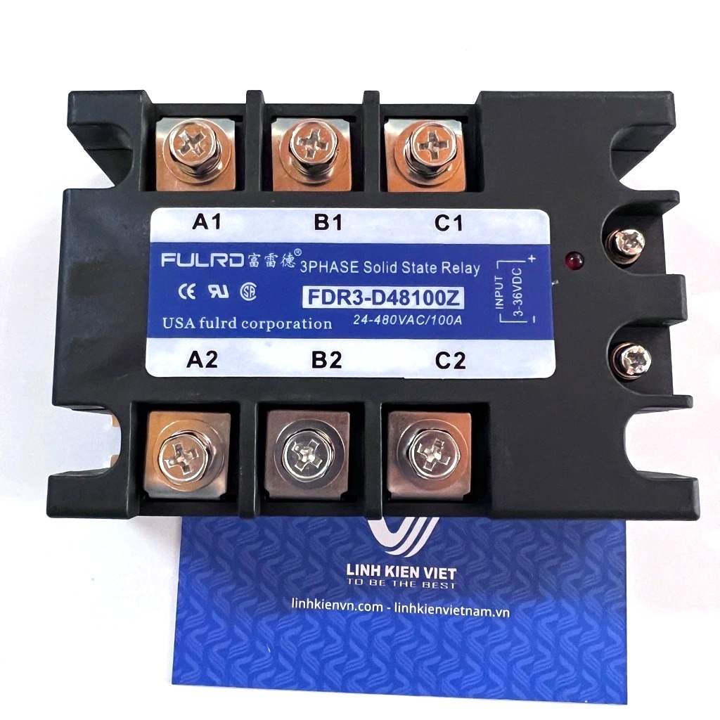 Rơ le bán dẫn DC-AC 3 pha SSR 100A FDR3-D48100Z chính hãng FULRD | Công ...