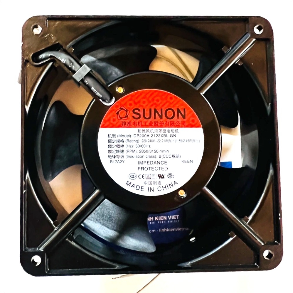 Quạt tản nhiệt 12038 DP200A 2123XBL.GN 220V / chính hãng SUNON 120x120x38 / Quạt làm mát tủ điện ...