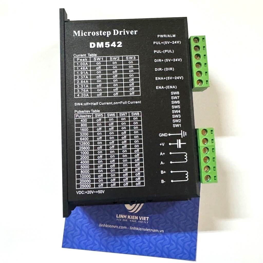 Driver điều khiển động cơ bước DM542 | Công ty cổ phần Linh Kiện Việt Nam