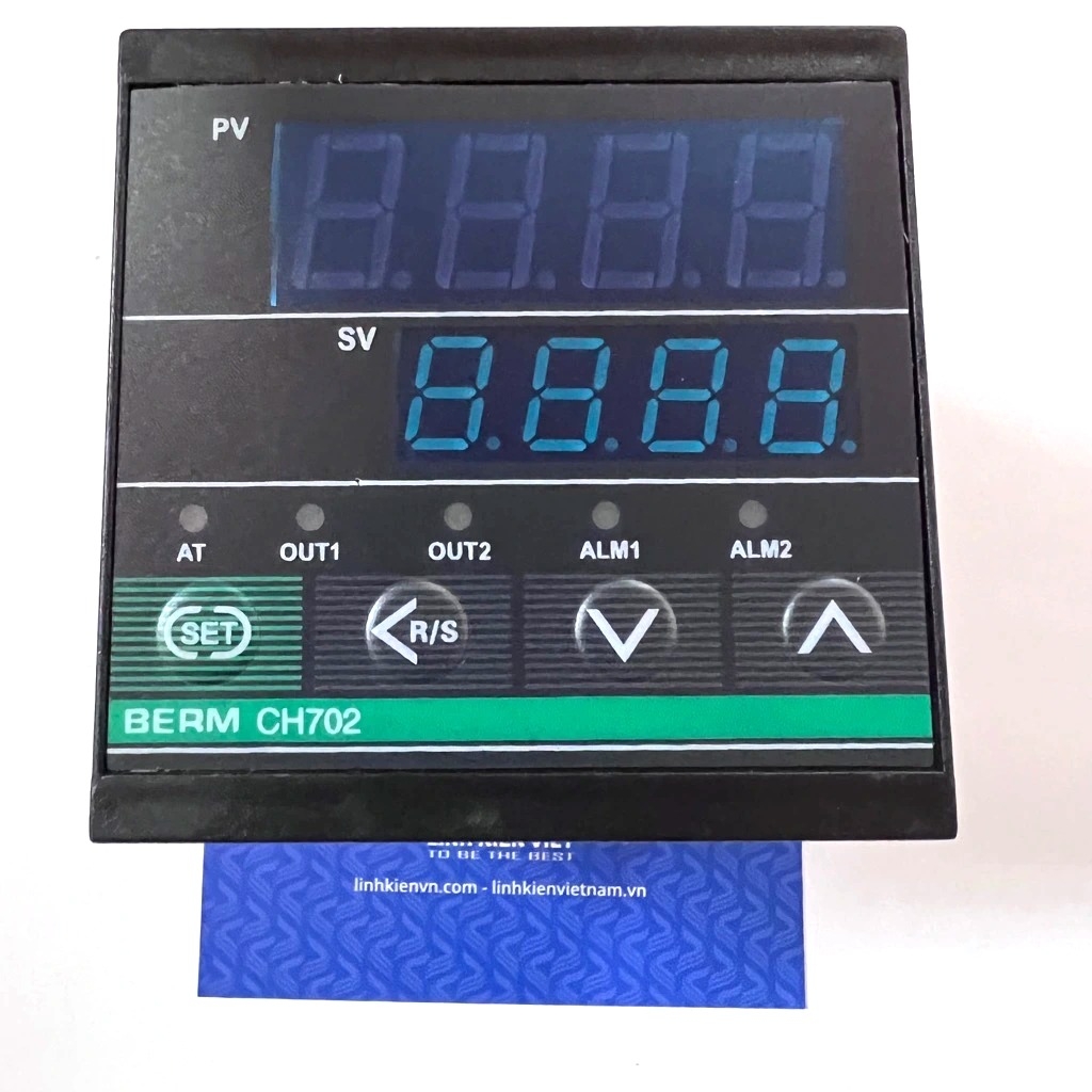 Đồng hồ điều khiển nhiệt độ PID BERM CH702 / 2 đầu ra SSR Relay và 2 cảnh báo sử dụng cảm biến K ...