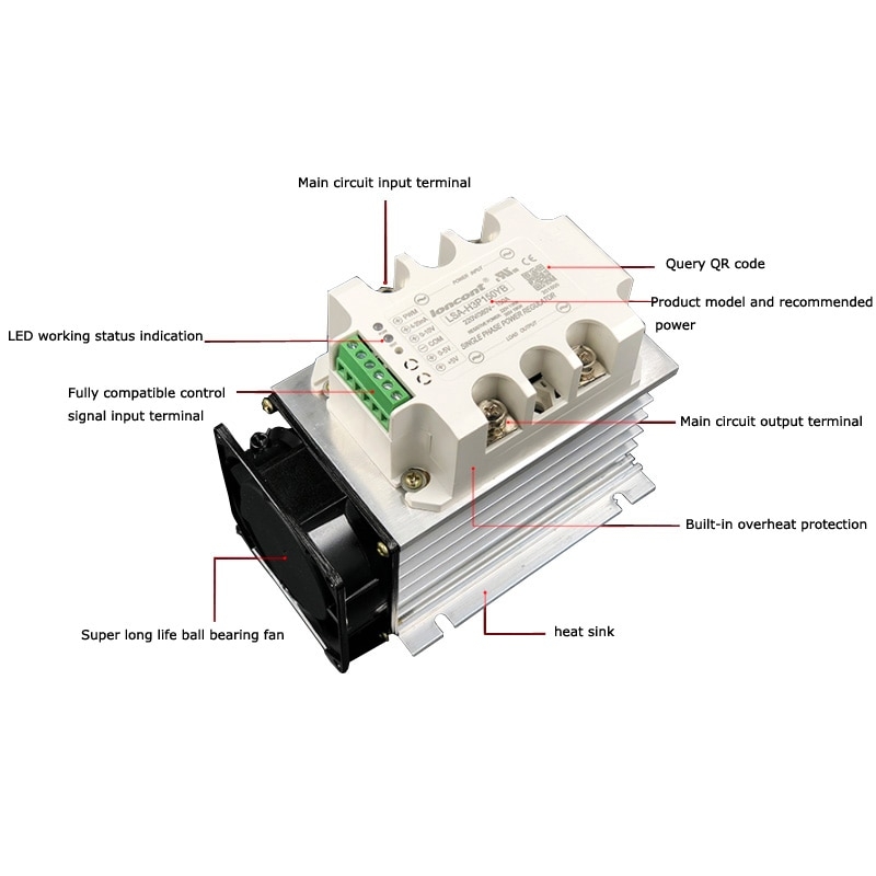 Relay bán dẫn điều chỉnh LSA-H3P90YB 90A chính hãng Loncont (Điều khiển ...